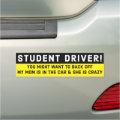 Funny Student Driver My Mom is Crazy bumper Car Magnet | Zazzle
