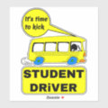 Funny Student Driver - Rookie Driver Bus & Car Sticker | Zazzle