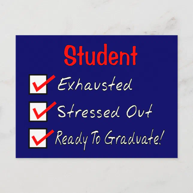Funny Student Gifts "Ready To Graduate!" Announcement Postcard | Zazzle