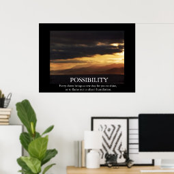 Funny Sunrise Possibility De-motivating Poster | Zazzle