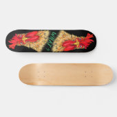Funny Surprised Curious Rooster - What ? Skateboard | Zazzle