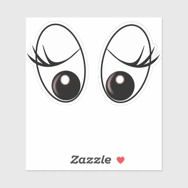 Funny Surprised Eyes Sticker | Zazzle