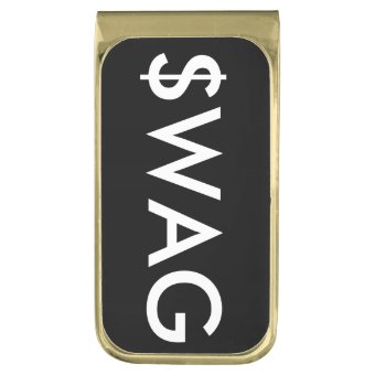 Funny Swag Dollar Sign Gold Finish Money Clip | Zazzle