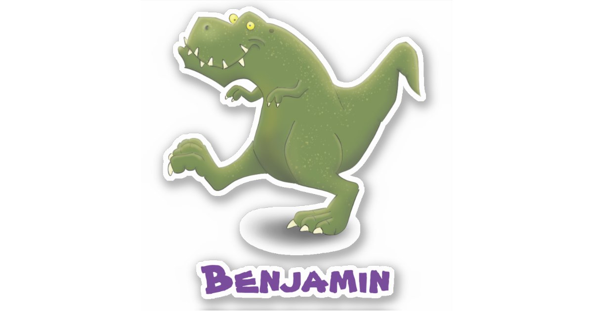 Funny T rex dinosaur cartoon humor Sticker | Zazzle