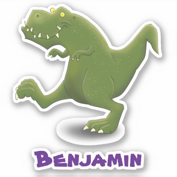 Funny T rex dinosaur cartoon humor Sticker | Zazzle