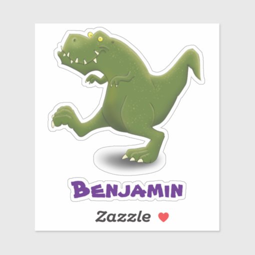 Funny T rex dinosaur cartoon humor Sticker | Zazzle