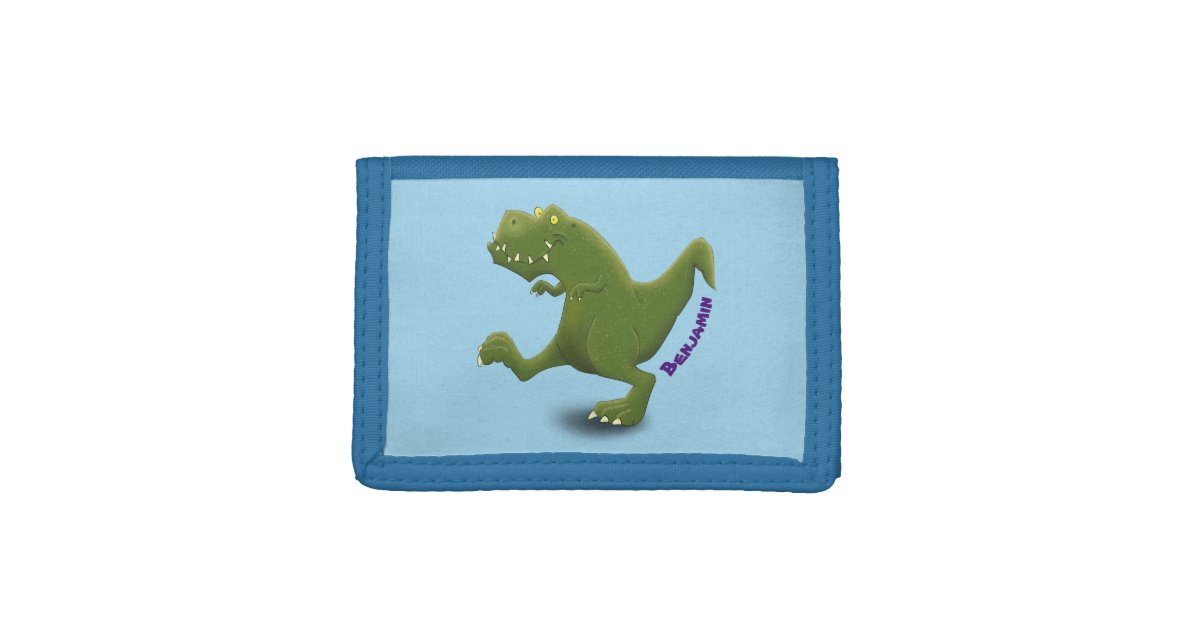 Funny T rex dinosaur cartoon humor Trifold Wallet | Zazzle