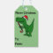 Funny T-rex Dinosaur Christmas Gift Tags | Zazzle