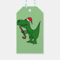 Funny T-rex Dinosaur Christmas Gift Tags | Zazzle