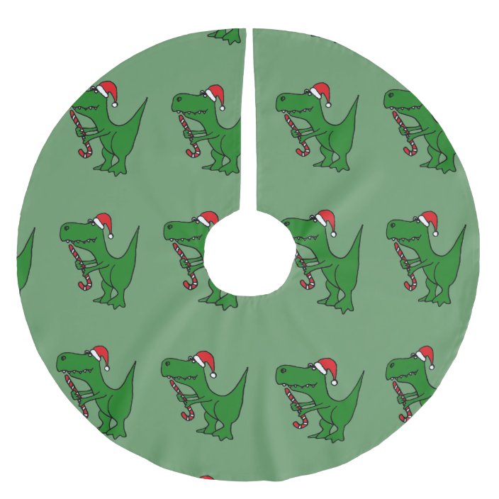 Funny T-rex Dinosaur Christmas Tree Skirt | Zazzle.com