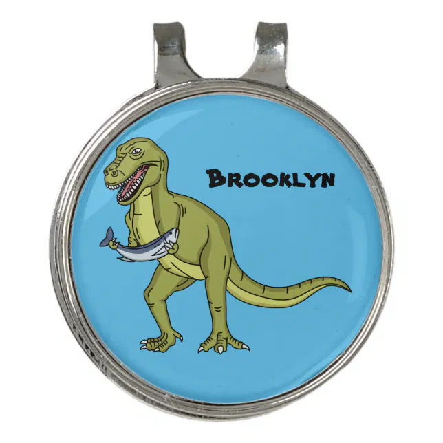 Funny T rex dinosaur illustration Golf Hat Clip | Zazzle