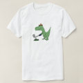 Funny T-Rex Dinosaur Playing Golf T-Shirt | Zazzle