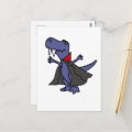 Funny T-rex Dinosaur Vampire Cartoon Postcard | Zazzle