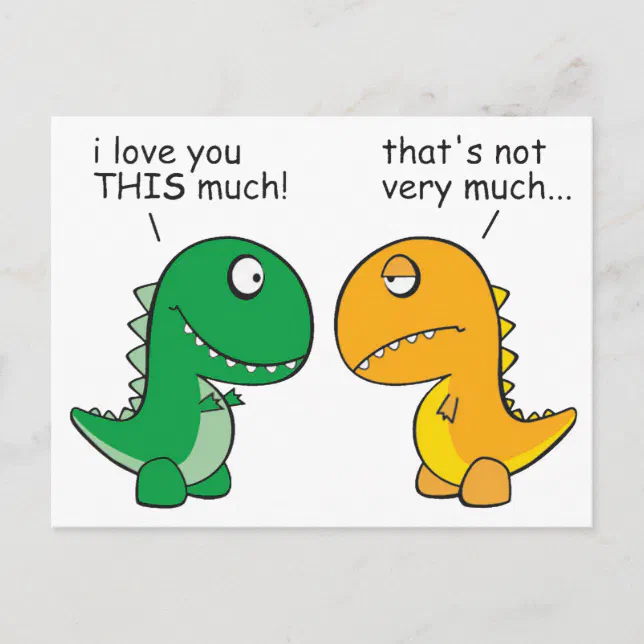 funny-T-Rex-little-arms-cartoon Postcard | Zazzle