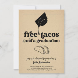 Funny Taco Graduation Party Invitation | Zazzle