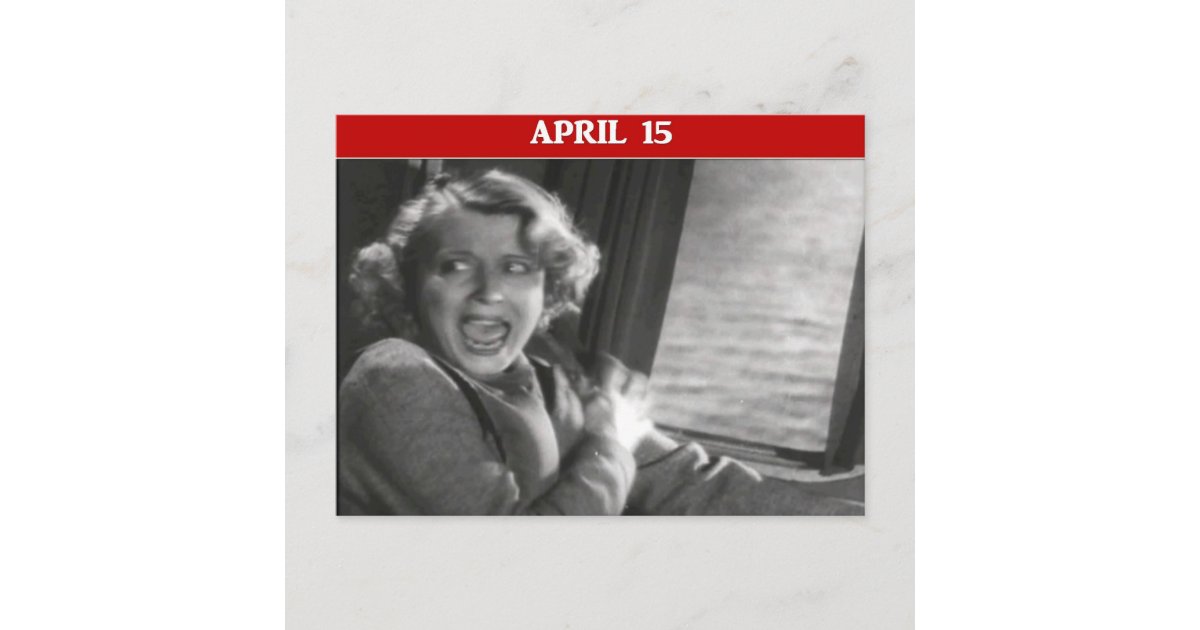 Funny Tax Day Panic Attack Postcard | Zazzle
