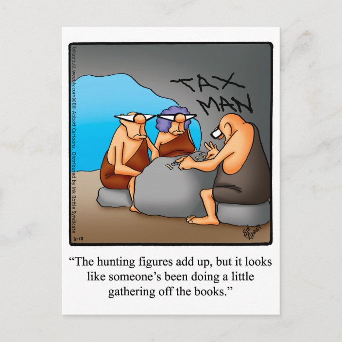 Funny Tax Humor Postcard | Zazzle.com