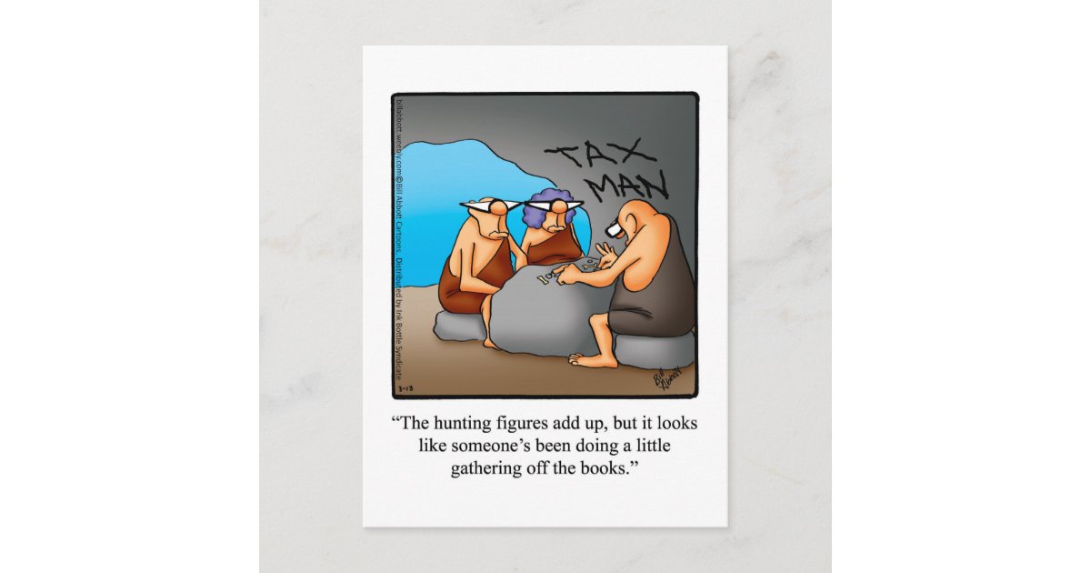Funny Tax Humor Postcard | Zazzle