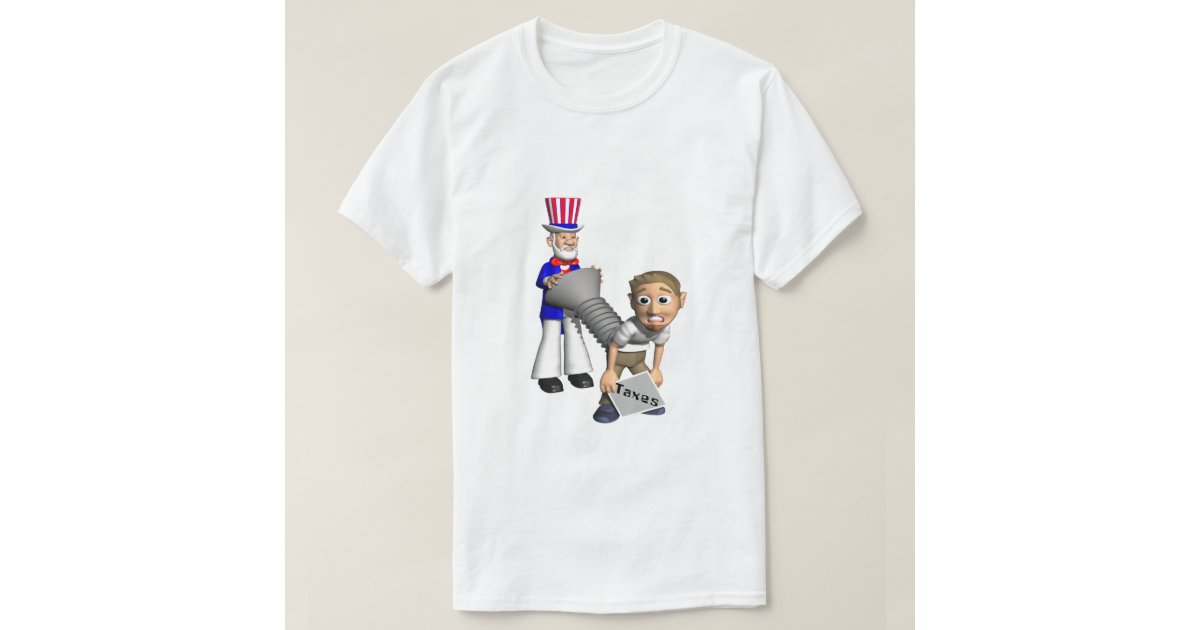 Funny Tax Shirt IRS Joke Taxday Humor Uncle Sam | Zazzle