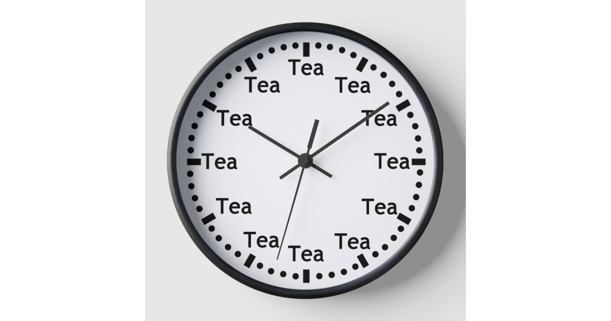 Funny Tea O' Clock Wall Clock | Zazzle