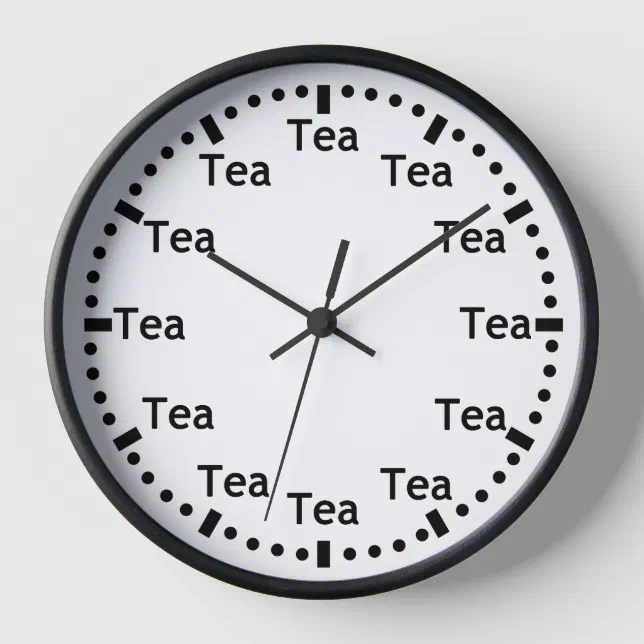Funny Tea O' Clock Wall Clock | Zazzle