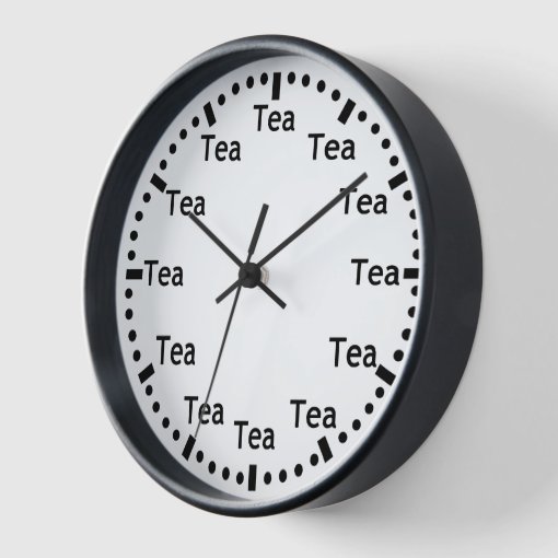 Funny Tea O' Clock Wall Clock | Zazzle