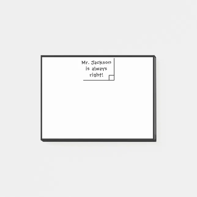 Funny Teacher Math School Humor Post-it Notes | Zazzle