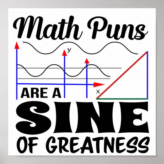 Funny Teacher Poster | Math Pun Poster | Zazzle.com