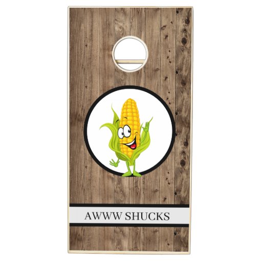 Funny Teasing corn add text Cornhole Set | Zazzle