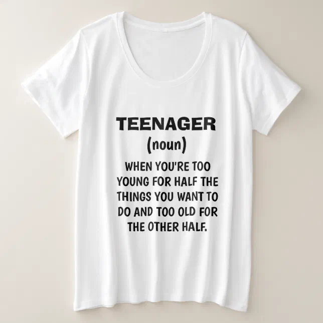 Funny "TEENAGER DEFINITION" T-shirt | Zazzle