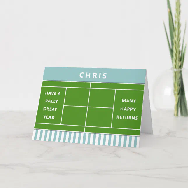 Funny Tennis Birthday Card | Zazzle