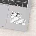 Funny Tennis Captain Definition, Tennis Captain Gi Sticker | Zazzle