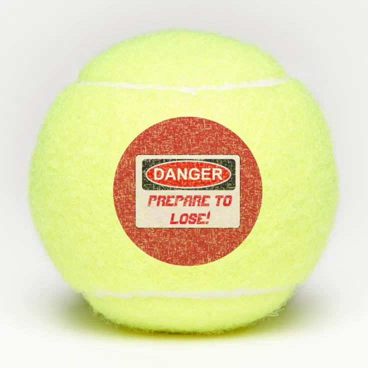 Funny Tennis Prepare to Lose Smack Talk Ball | Zazzle