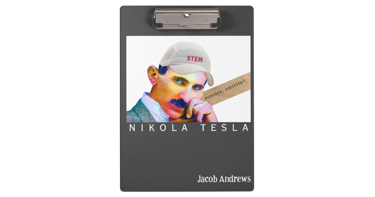 Funny Tesla Personalized Clipboard | Zazzle