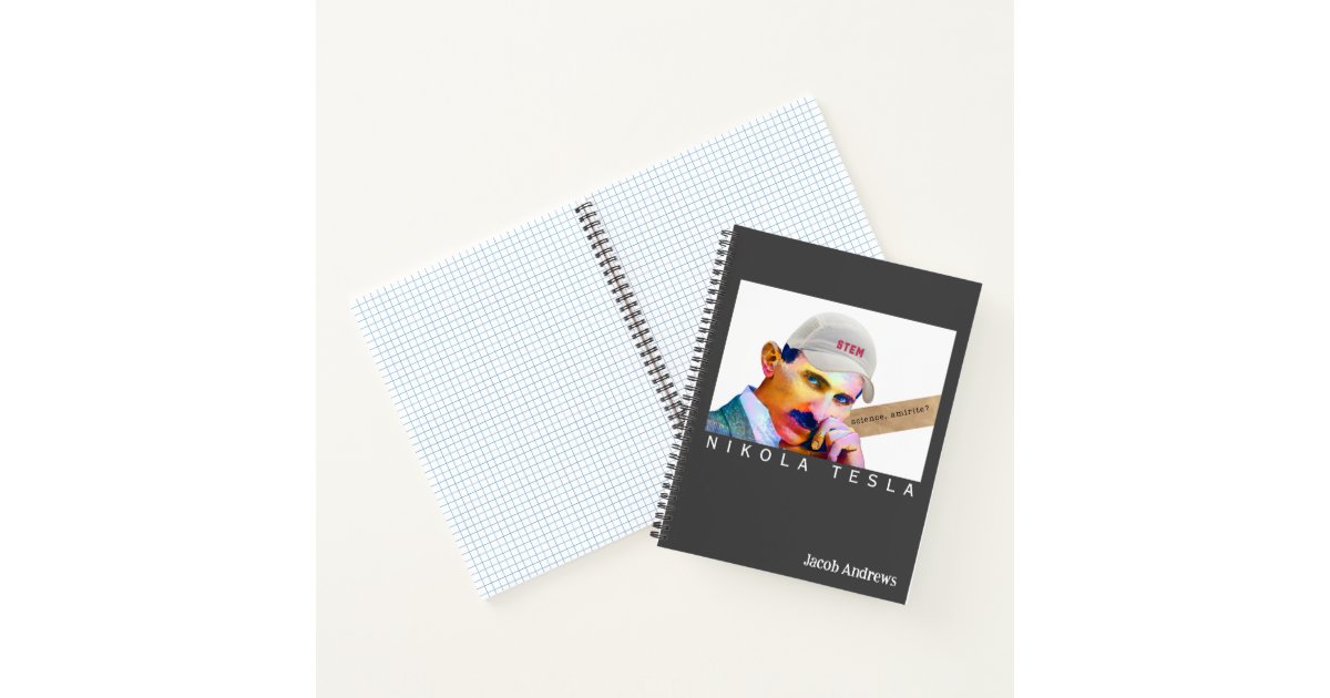 Funny Tesla Personalized Graph Notebook | Zazzle