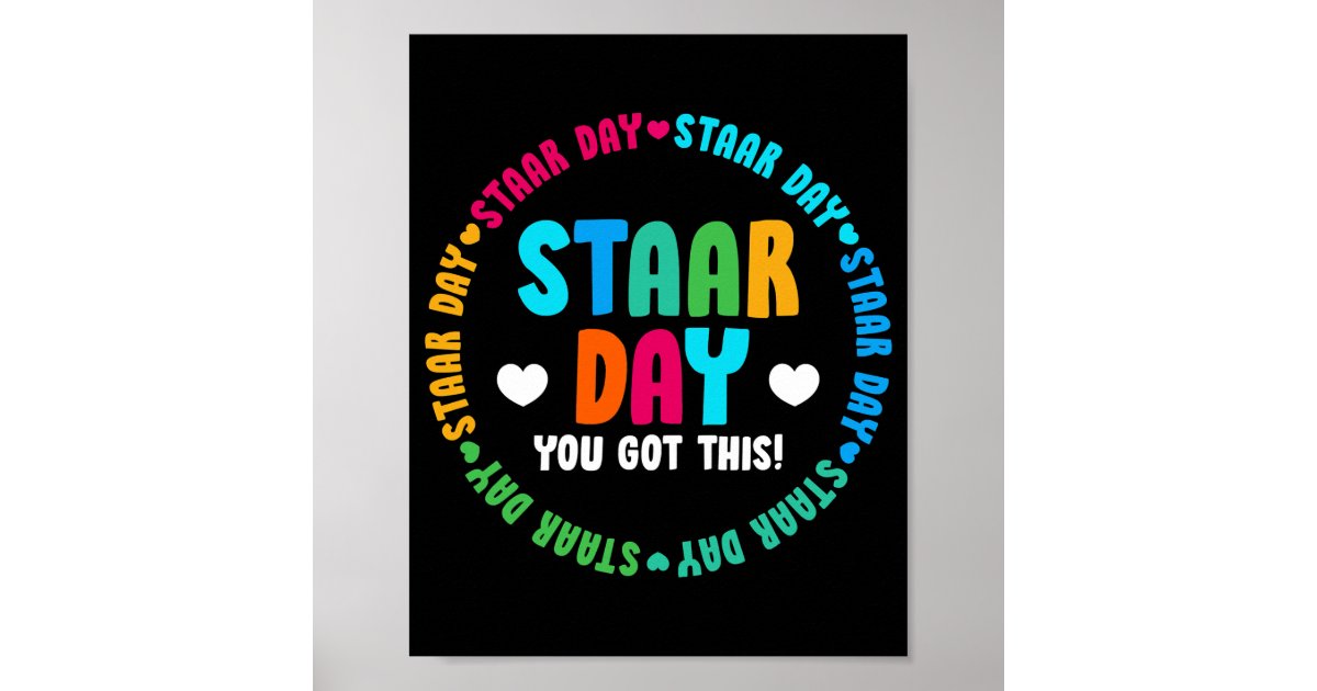 Funny Test STAAR Day Mode On Teacher Testing Poster | Zazzle