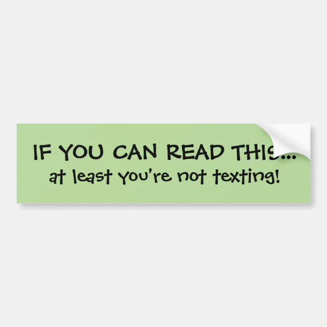 Funny Texting Bumper Sticker | Zazzle