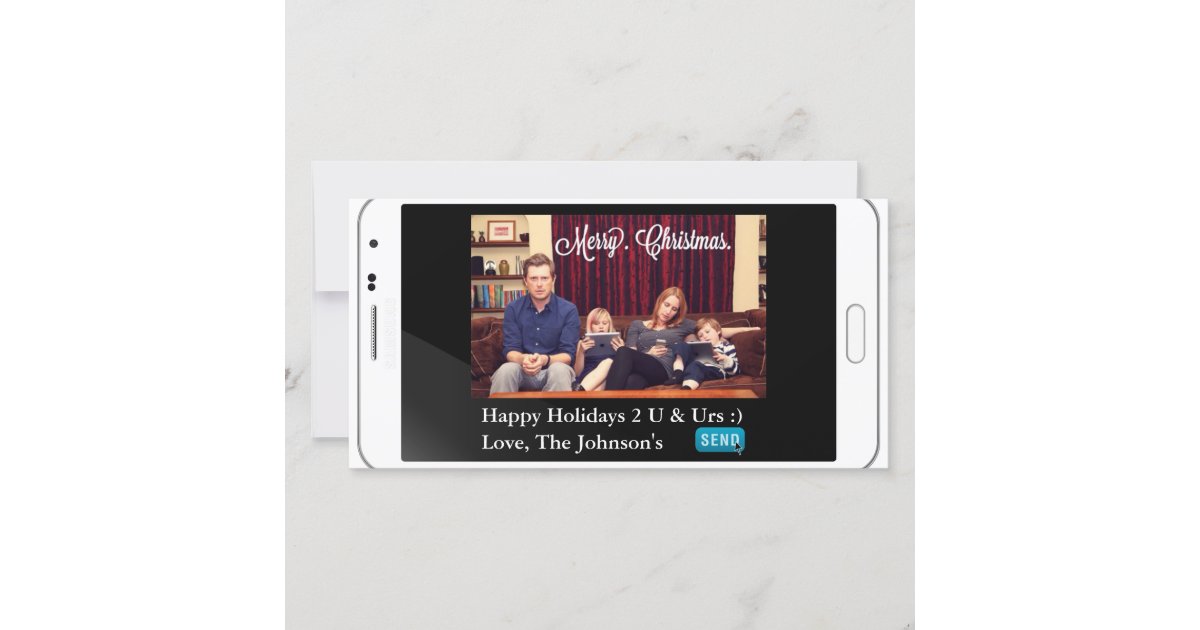 Funny Texting Christmas Horizontal Holiday Card | Zazzle