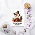 Funny Thankful Otter Friend Thanksgiving Foil Greeting Card | Zazzle