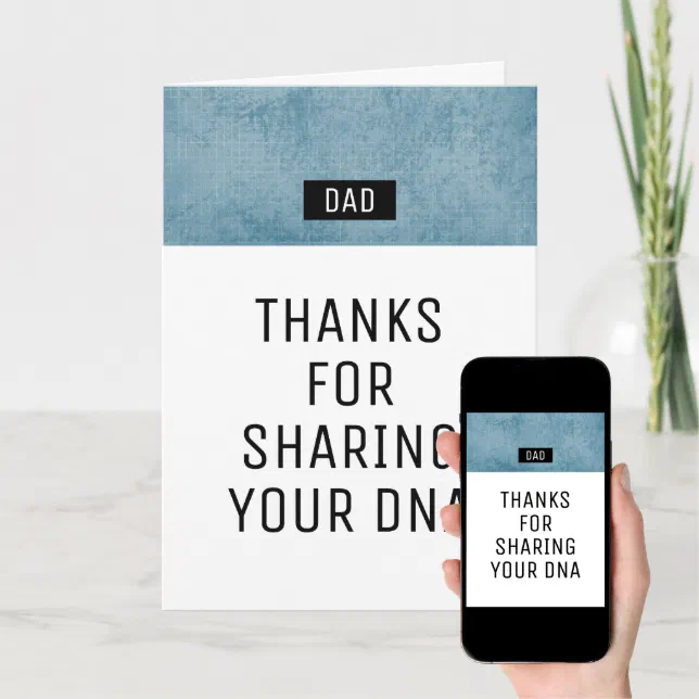 Funny Thanks for Sharing DNA Awesome Father's Day Card | Zazzle