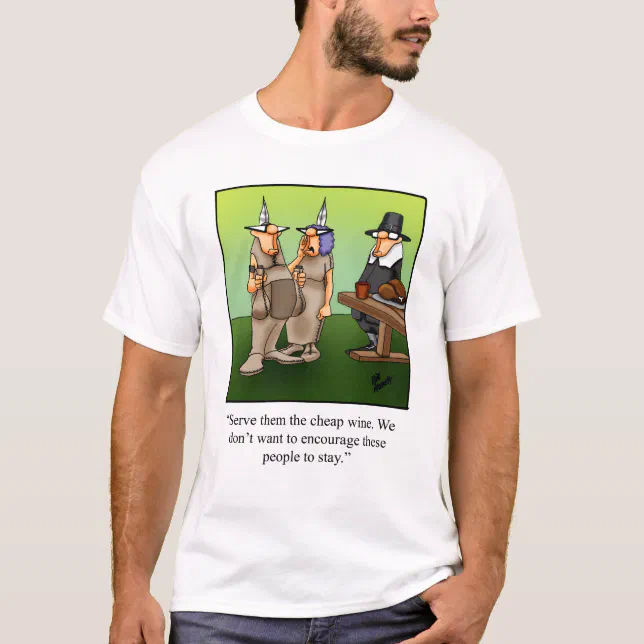 Funny Thanksgiving Cartoon Tee Shirt | Zazzle