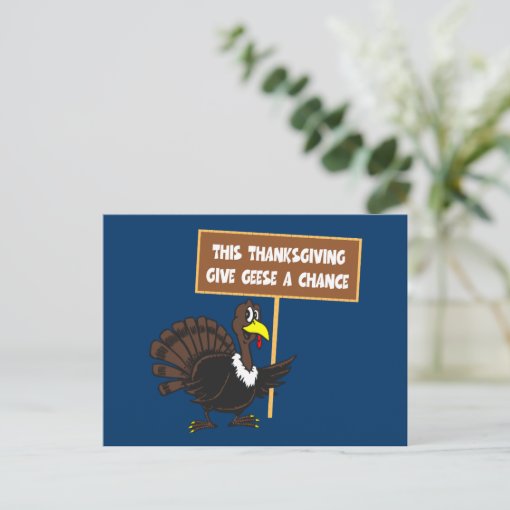 Funny thanksgiving holiday postcard | Zazzle