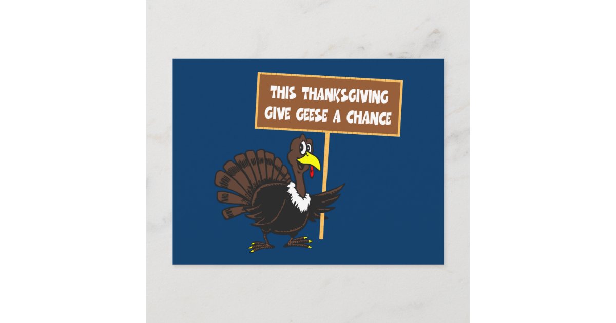 Funny thanksgiving holiday postcard | Zazzle