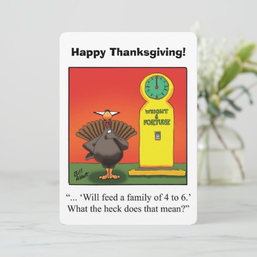 Funny Thanksgiving Humor Greeting Card | Zazzle