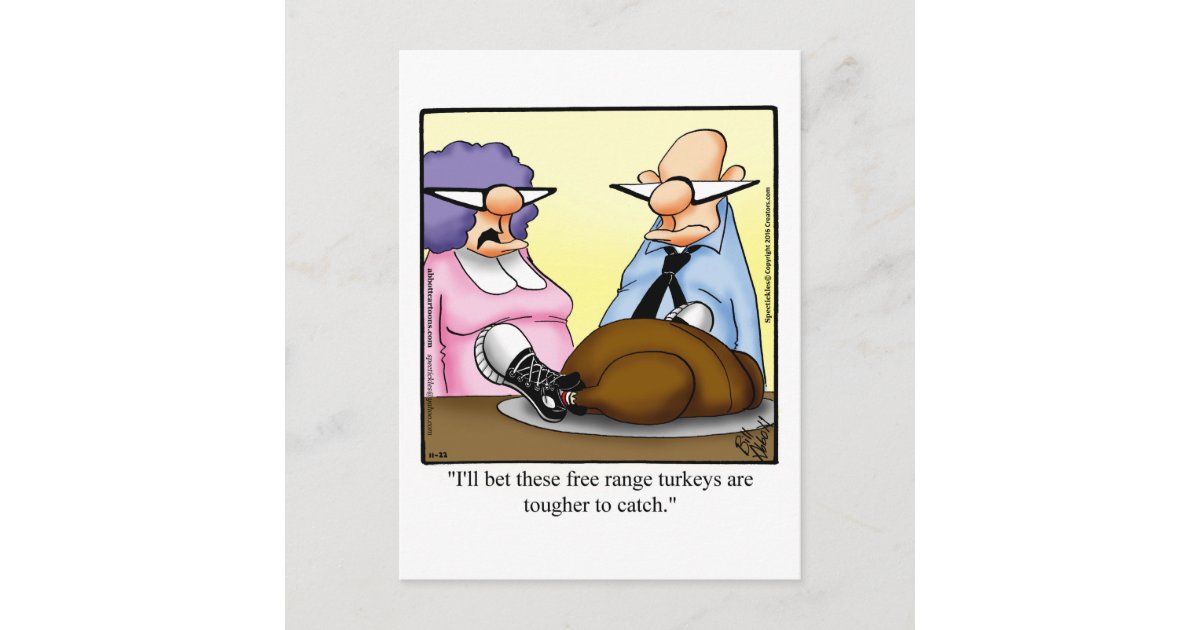 Funny Thanksgiving Humor Holiday Postcard | Zazzle