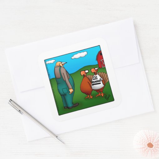 Funny Thanksgiving "I'm With Delicious" Stickers | Zazzle