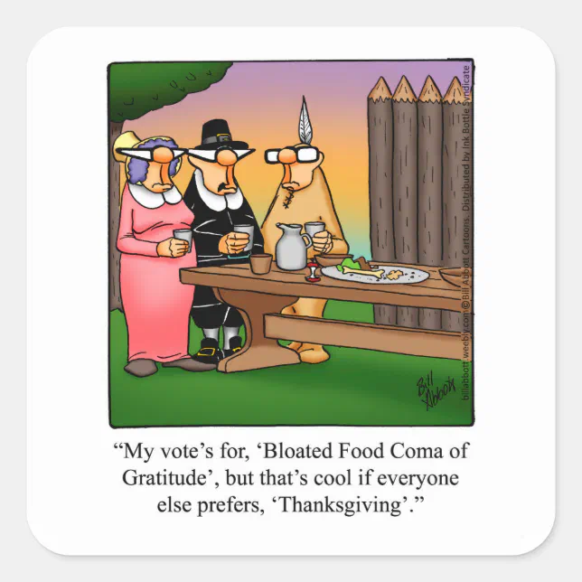 Funny Thanksgiving Stickers "Food Coma" | Zazzle