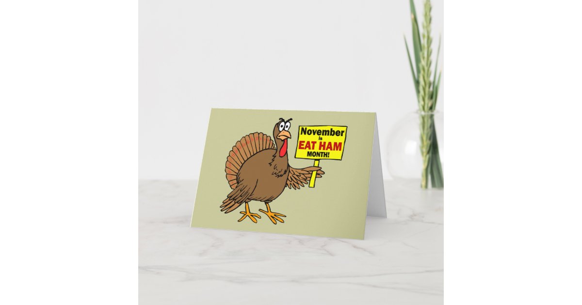 Funny Thanksgiving turkey Holiday Card | Zazzle