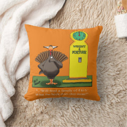 Funny Thanksgiving Turkey Humor Pillow | Zazzle