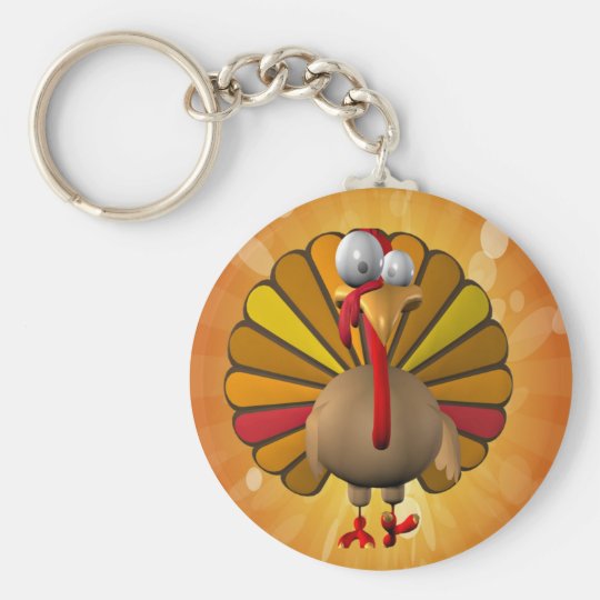 Funny Thanksgiving Turkey Keychain | Zazzle.com